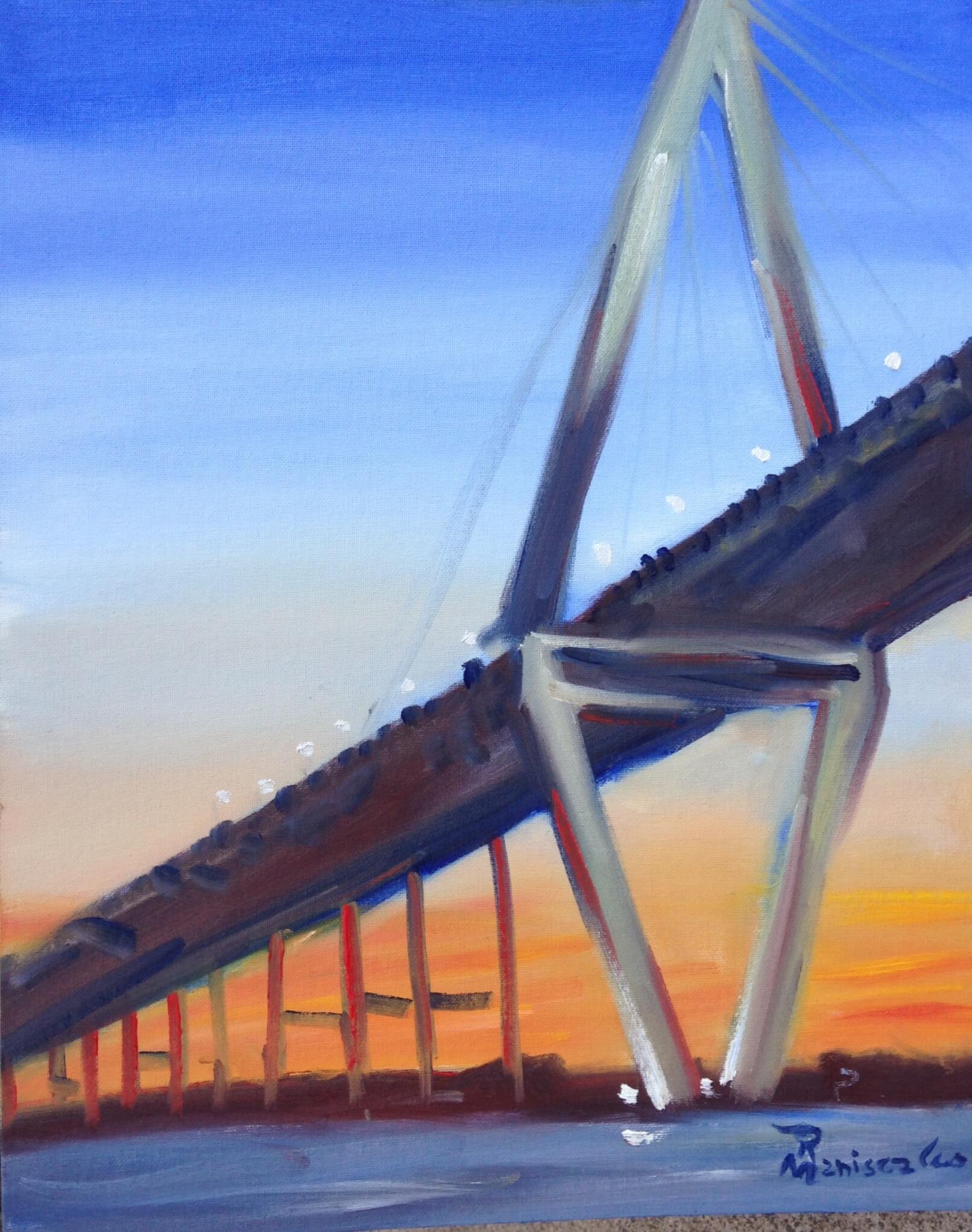 Ravenel Bridge at Sunset - Maniscalco Gallery